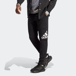 Sporthose adidas Sportswear "ESSENTIALS FRENCH TERRY TAPERED CUFF LOGO HOSE" Gr. 4XL, N-Gr, schwarz, Herren, Sweatware, Obermaterial: 100% Baumwolle, clean, Hosen