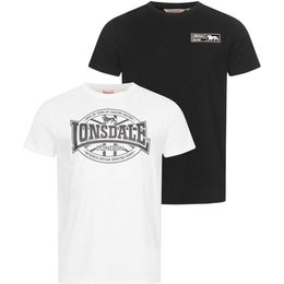 T-Shirt Lonsdale "CLONKEEN" Gr. 4XL, schwarz-weiß (black/white) Herren Shirts