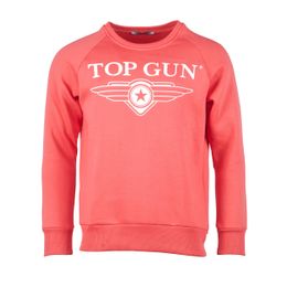 Sweater Top Gun "TG20192014" Gr. 48 (S), rot (coral) Herren Sweatshirts