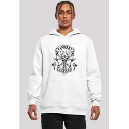 Kapuzenpullover F4NT4STIC "Stranger Things Demobat Slayer Netflix TV Series" Gr. L, weiß Herren Pullover Premium Qualität