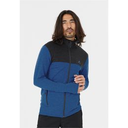 Fleecejacke WHISTLER "Nevados", Herren, Gr. L, blau (blau, schwarz), 93% Polyester, 7% Elasthan, unifarben, casual, normal, Rundhals, Langarm, Jacken, Atmungsaktiv und perfekt für Outdoor geeignet