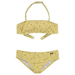 Bandeau-Bikini Buffalo "Candy Kids" Gr. 122/128, N-Gr, gelb (gelb, bedruckt) Kinder Bikini-Sets mit Streusel-Druck