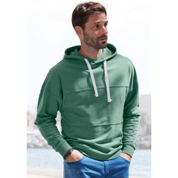 H.I.S. Hoodie H.I.S Gr. S (44/46), grün Herren Sweatshirts Langarm Sweater mit Kapuze, aus Baumwollmischung