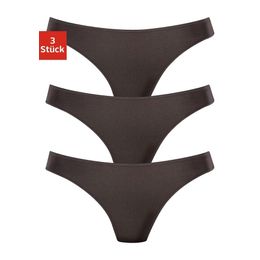 String Lascana "aus hochwertiger Modal-Qualität", Damen, Gr. 32/34, schwarz, Obermaterial: 94% Modal (TENCEL™), 6% Elasthan, unifarben, körpernah, Unterhosen
