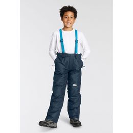 Schneehose Scout "SNOWY" Gr. 116/122, N-Gr, blau (marine), Kinder, Web, Obermaterial: 100% Polyester. Futter: 100% Polyester. Wattierung: 100% Polyester, unifarben, Hosen, mit größenverstellbaren Trägern, Topseller