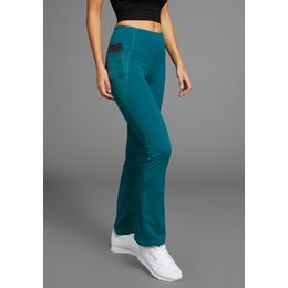 Jazzpants FAYN SPORTS "sporty Jazzpants" Gr. 17, K + L Gr, blau (petrol) Damen Hosen mit hohem Bund