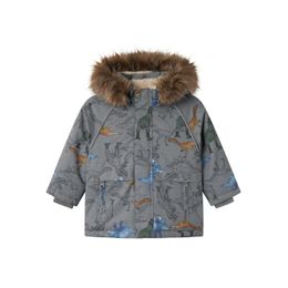 Outdoorjacke name it "NMMSNOW05 JACKET AOP FO NOOS" Gr. 104, grau (mockingbird) Jungen Jacken