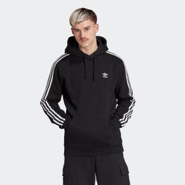 Kapuzensweatshirt adidas originals "ADICOLOR CLASSICS 3STREIFEN HOODIE" Gr. S, schwarz Herren Sweatshirts