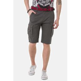 Cipo & Baxx Jeansbermudas CIPO & BAXX "Bermuda Short" Gr. 29, Normalgrößen, grau (grey) Herren Jeans mit praktischen Beintaschen, CK265