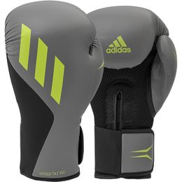 Boxhandschuhe adidas Performance "Speed Tilt 150" Gr. 12, grau (grau, schwarz), Boxhandschuhe, 12 12 oz, Kunstleder