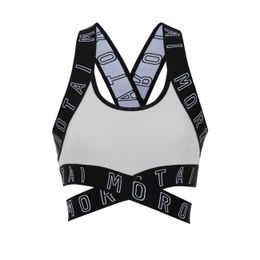 Sport-BH MOROTAI "MOROTAI Damen MOROTAI Cross Bra" Gr. S, Cup 0, grau (light grau), Damen, 90% Polyester, 10% Elasthan, BHs