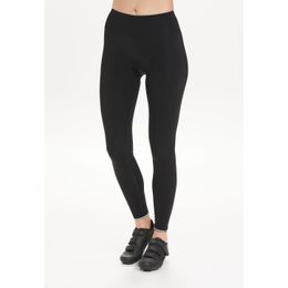 Radhose Endurance "Juvel W Long Tights Gel-Pad" Gr. 36, EURO-Größen, schwarz Damen Hosen Fahrradhose Radlerhose Sporthose mit komfortabler Gel-Pad-Sitzpolsterung