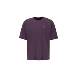 T-Shirt Alpha Industries "Alpha Industries Men - T-Shirts 3D Small Logo T" Gr. L, lila (plum), Herren, Obermaterial: 100% Baumwolle, Shirts