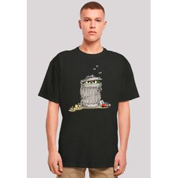 T-Shirt F4NT4STIC "Sesamstraße Oscar Tresh Box" Gr. 4XL, schwarz Herren Shirts Premium Qualität, Weihnachts-Kollection