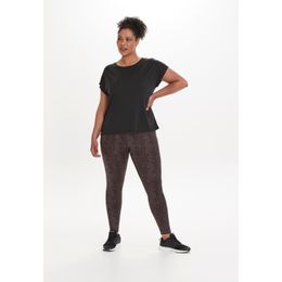 Sporthose Q BY ENDURANCE "Cerine" Gr. 44, EURO-Größen, braun (braun, schwarz), Herren, 81% Polyester, 19% Elasthan, mehrfarbig, Hosen, mit atmungsaktivem Recycling-Polyester