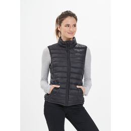 Steppweste WHISTLER "Mahara Pro Lite", Damen, Gr. 36, schwarz, Kunstfaser, casual, normal, hoch geschlossener Ausschnitt, Westen, mit leichter Kunstdaune