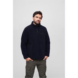 Sweatjacke Brandit "Brandit Herren Teddyfleece Troyer" Gr. 4XL, blau (navy) Herren Sweatjacken Troyer Fleecepullover