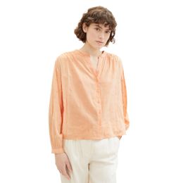 Langarmbluse Tom Tailor Gr. 40, orange (peach tonal embroidery) Damen Blusen mit Allover-Stickereien