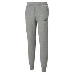 Trainingshose Puma "ESS LOGO PANTS FL CL" Gr. XL, N-Gr, grau (medium gray heather) Herren Hosen