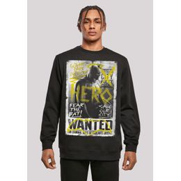 Kapuzenpullover F4NT4STIC "Batman v Superman Wanted Poster" Gr. L, schwarz Herren Pullover Print