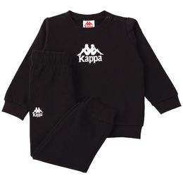 Jogginganzug Kappa Gr. 62/68, schwarz (caviar) Kinder Sportanzüge in innen kuschelig weicher Sweatqualität