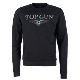 Sweater Top Gun "TG20213005" Gr. 50 (M), schwarz Herren Sweatshirts