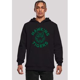 Kapuzenpullover F4NT4STIC "Stranger Things Hawkins Tigers Netflix TV Series" Gr. L, schwarz Herren Pullover Premium Qualität