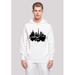 Kapuzenpullover F4NT4STIC "PARIS SKYLINE HOODIE" Gr. L, weiß Herren Pullover Print