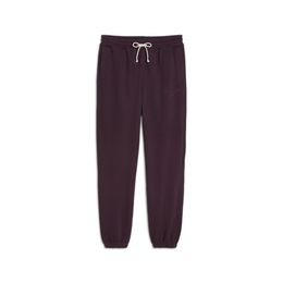 Sporthose Puma "CLASSICS+ Relaxed Jogginghose Herren" Gr. L, Normalgrößen, lila (midnight plum purple) Herren Hosen