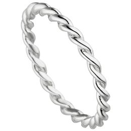 Fingerring Jobo "Geflochtener Ring" Fingerringe Gr. 52, Silber 925 (Sterlingsilber), silberfarben (silber 925) Damen 925 Silber