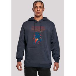 Kapuzenpullover F4NT4STIC "Stranger Things DemoCave Netflix TV Series" Gr. M, blau (navy) Herren Pullover Premium Qualität