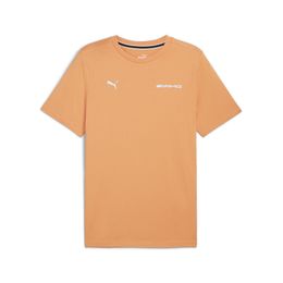 T-Shirt Puma "Mercedes-AMG Motorsport Graphic T-Shirt Herren" Gr. L, orange (bright melon orange), Herren, Obermaterial: 100% Baumwolle; Rippe: 75% Baumwolle, 25% Polyester, Shirts