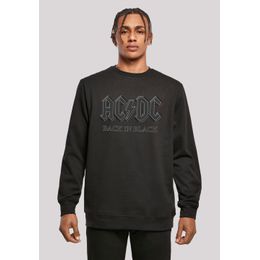 Kapuzenpullover F4NT4STIC "ACDC Back in Black Rock Music Band" Gr. XS, schwarz Herren Pullover Print