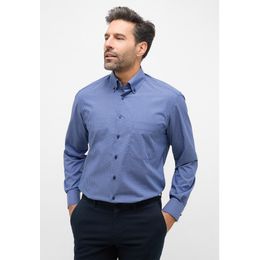 Langarmhemd Eterna "COMFORT FIT" Gr. 42, Normalgrößen, blau (dunkelblau) Herren Hemden