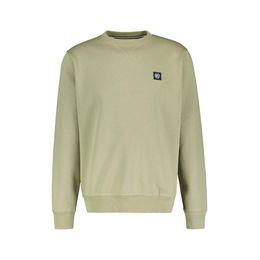 Sweatshirt Lerros "Lerros Urbaner Sweatshirtstyle, weiche Haptik" Gr. L, grün (gentle reed) Herren Sweatshirts