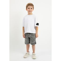 Shorts Gulliver Gr. 128, EURO-Größen, grau Jungen Hosen aus grauem Denim