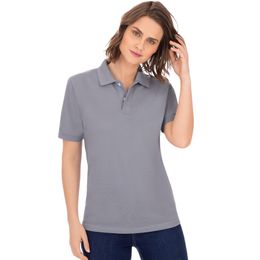 Poloshirt TRIGEMA "TRIGEMA DELUXE Piqué" Gr. M, grau (cool-grey) Damen Shirts