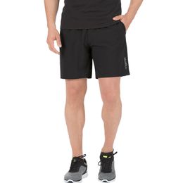 Jerseyhose TRIGEMA "TRIGEMA Sport-Shorts mit Innenslip aus Netz" Gr. L, US-Größen, schwarz Herren Hosen