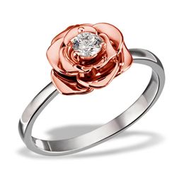 Silberring Goldmaid Fingerringe Gr. 17, Silber 925 (Sterlingsilber), rosegold (bicolour) Damen