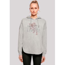 Kapuzenpullover F4NT4STIC "Stranger Things Hoppers Live Netflix TV Series" Gr. L, grau Damen Pullover Premium Qualität