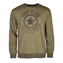 Sweater Top Gun "TG20212106" Gr. 52 (L), grün (oliv) Herren Sweatshirts