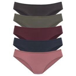 Jazz-Pants Slips Vivance, Damen, Gr. 32/34, bunt (altrosa, navy, khaki, bordeaux, anthrazit), Single Jersey, Obermaterial: 95% Baumwolle, 5% Elasthan, unifarben, bequem, Unterhosen, aus elastischer Baumwoll-Qualität
