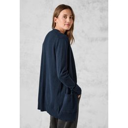 Cardigan Cecil Gr. L (42), blau (deep petrol) Damen Strickjacken aus softem Materialmix