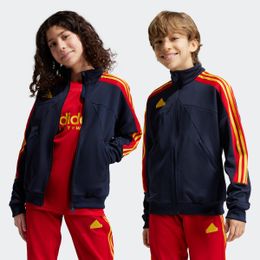 Trainingsjacke adidas Sportswear "J NP TTOP" Gr. 152, blau (legend ink / better scarlet bold gold) Kinder Jacken