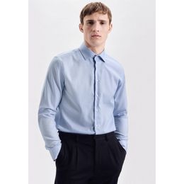 Businesshemd Seidensticker "X-Slim", Herren, Gr. XS (36), normale Ärmellängen, blau (hellblau), 100% Baumwolle, unifarben, skinny fit, Langarm 2-Knopf-Manschette, Hemden, X-Slim Langarm Kentkragen Uni