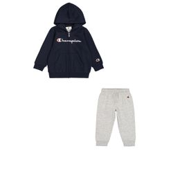 Jogginganzug Champion "Hooded Full Zip Suit" Gr. 98, blau (nny, noxm) Kinder Sportanzüge für Babys