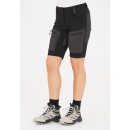 Shorts WHISTLER "Kodiak" Gr. 40, EURO-Größen, schwarz (schwarz, grau), Damen, 94% Nylon, 6% Elasthan, mehrfarbig, Hosen, mit 4-Wege-Stretch-Material