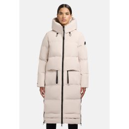 Steppmantel Khujo "Aroma-YM" Gr. XL (42), beige (cream), Damen, Obermaterial: 100% Polyester, Futter: 100% Nylon, Wattierung: 100% Polyester, Mäntel, Gesteppter Damen Wintermantel mit hohen Gehschlitzen