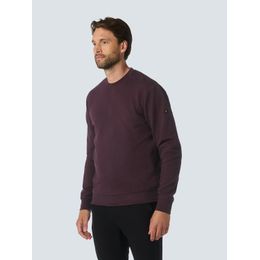 Sweater NO EXCESS "NO EXCESS Jacquard Pullover mit Rundhalsausschnitt" Gr. L, lila (aubergine) Herren Sweatshirts