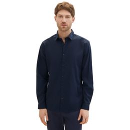 Langarmhemd Tom Tailor "Poplin" Gr. L, N-Gr, blau (sky captain blue) Herren Hemden mit Manschetten